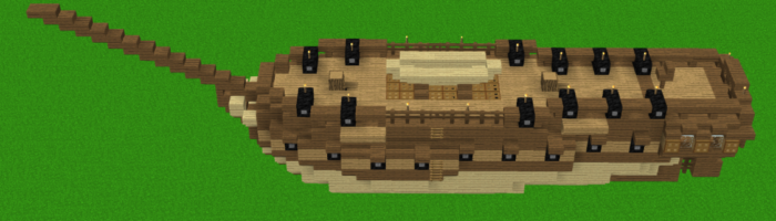 Minecraft Ship Tutorial: 30-Gun Frigate - PirateCraft